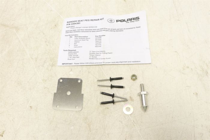 POLARIS RANGER (ALL EXCEPT SERIES 99) KIT SEAT PEG PIN REPAIR 2204383 ...